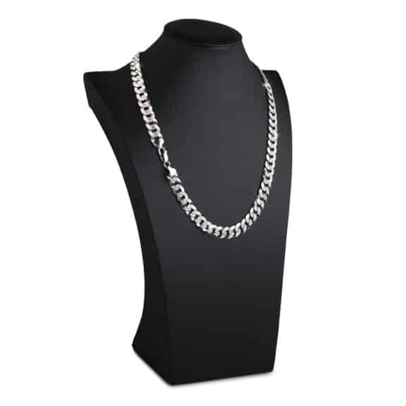 Flat Cuban Link Diamond Cut Chain 10mm – Silver Cuban Link Chain