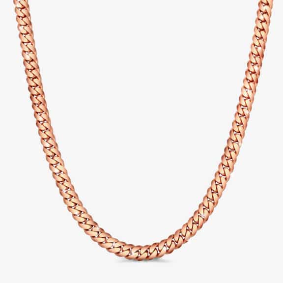 Premium Handmade Miami Cuban Link Chain With Heavy 18KT Rose Gold ...