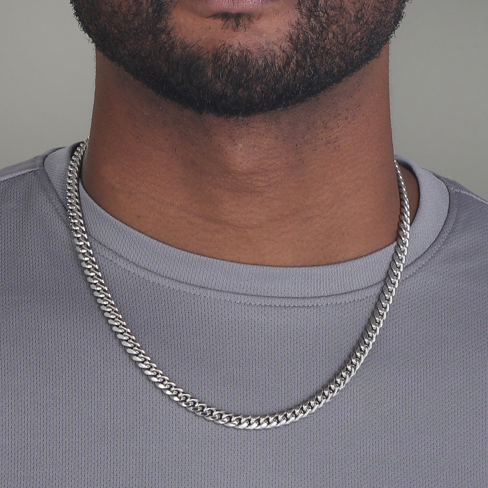 7mm Miami Cuban Link Chain with Lobster Clasp – 925 SILVER – Silver ...
