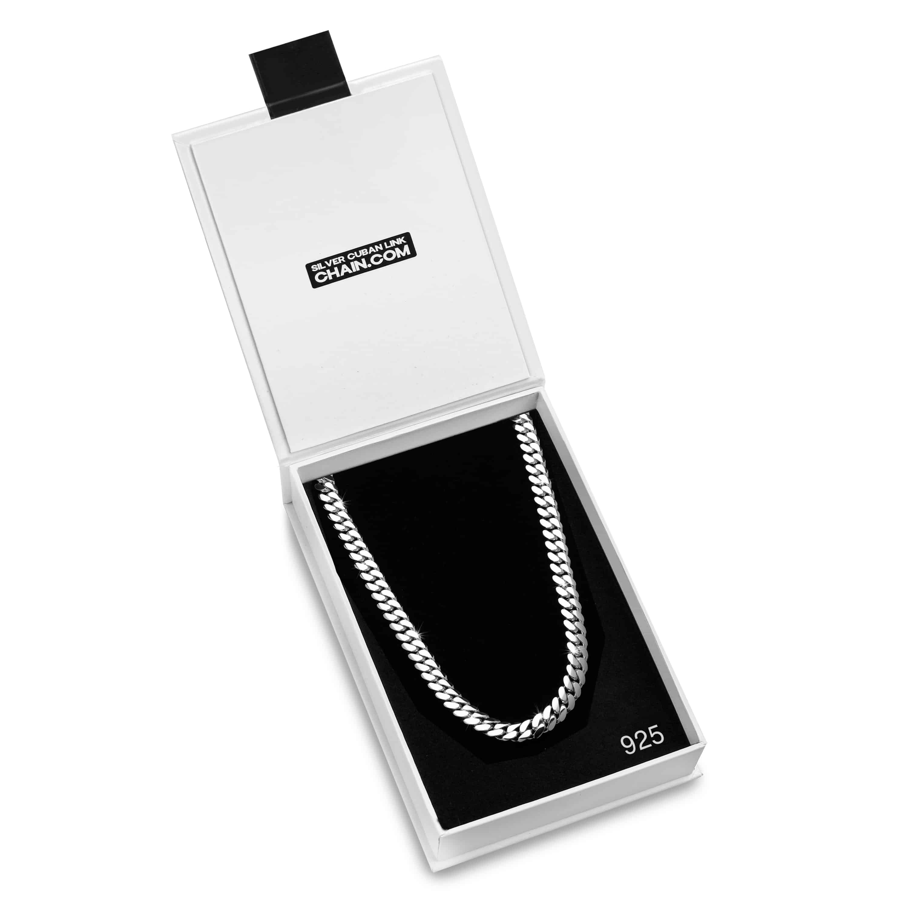 7mm Miami Cuban Link Chain – Rhodium | Silver Cuban Link Chain